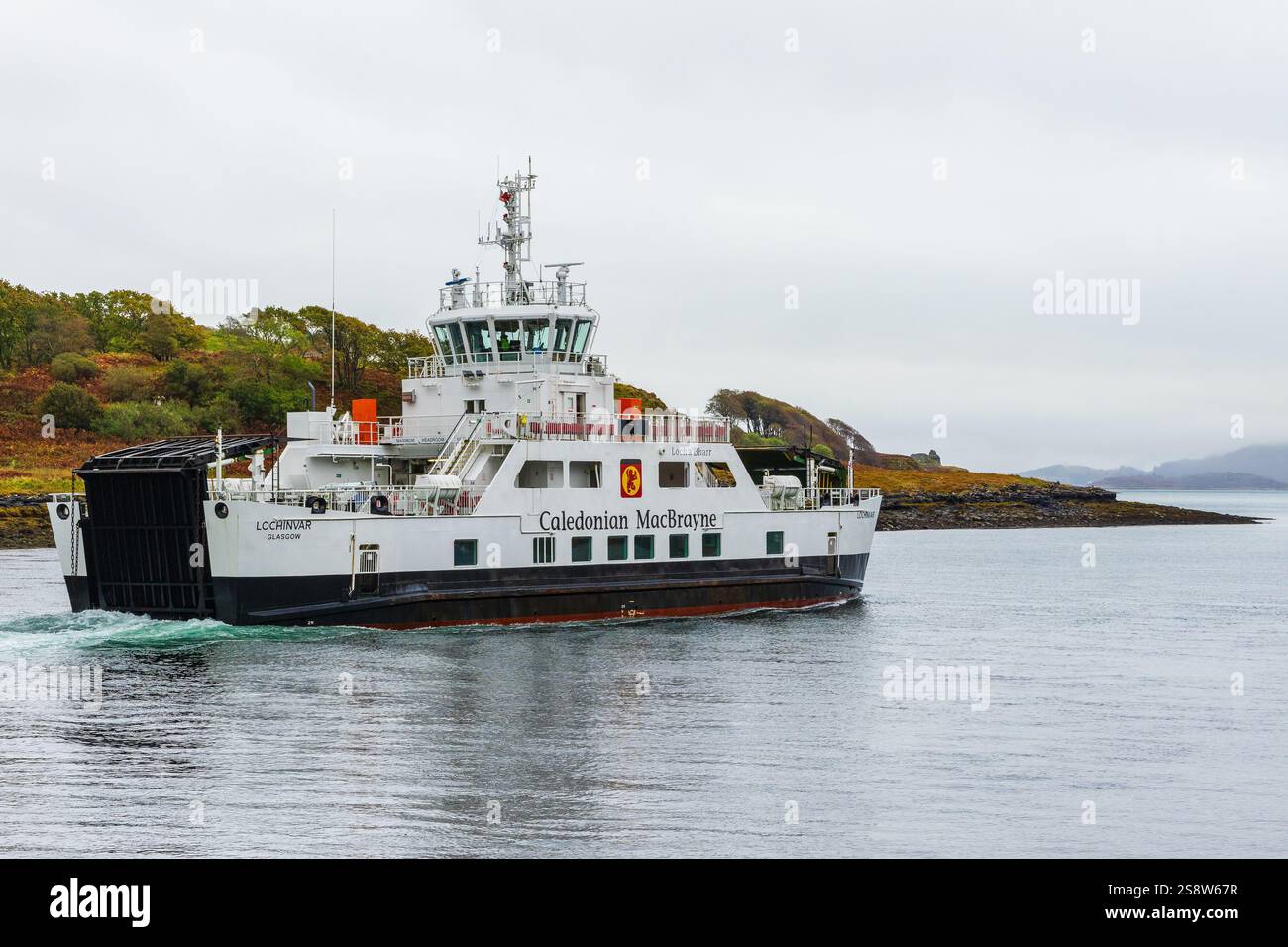 Lochaline, Scotland, UK, Oct 16 2024. Caledonian MacBrayne Car ferry ...
