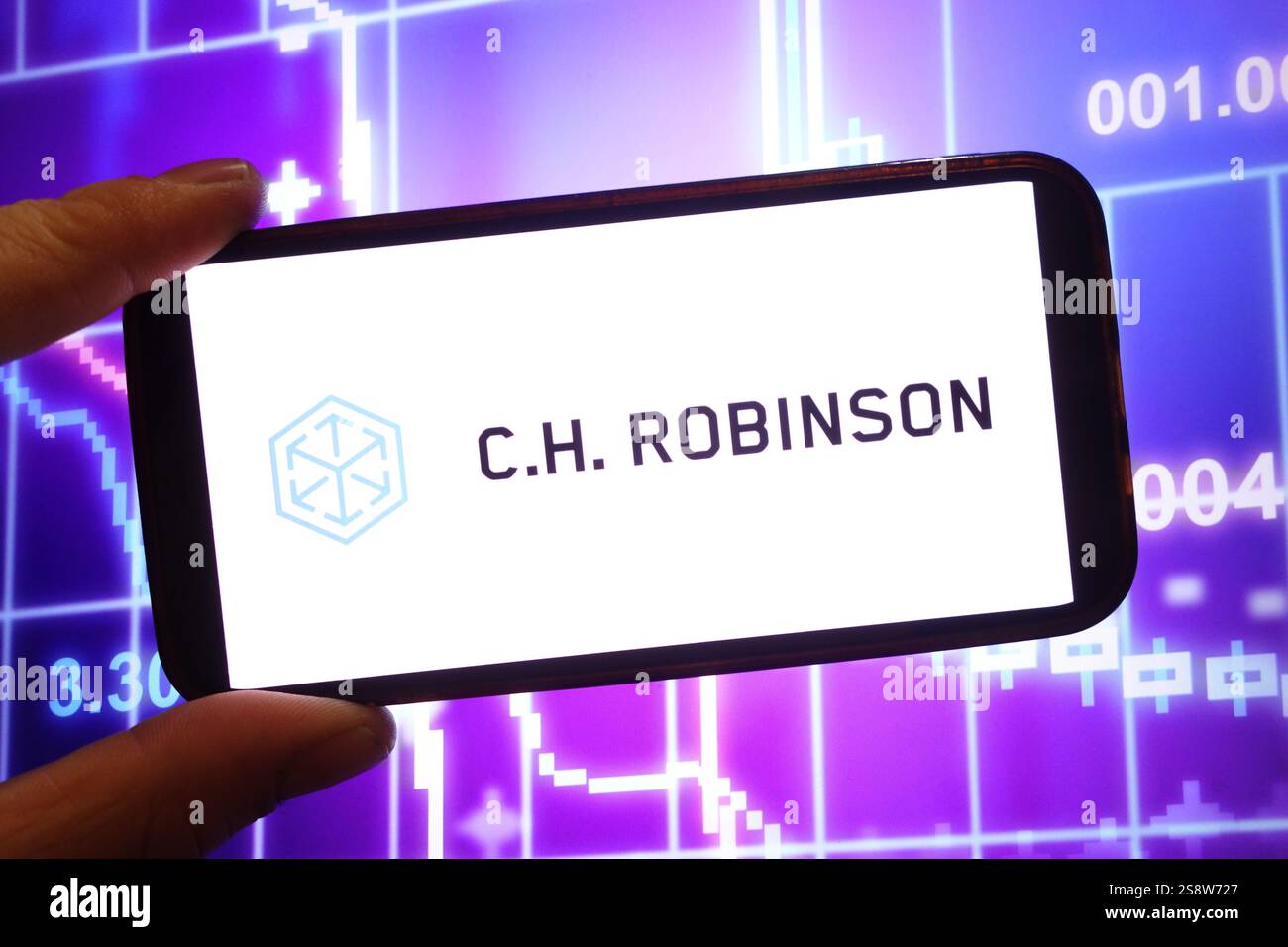 In this photo illustration, the C.H. Robinson company logo is seen ...