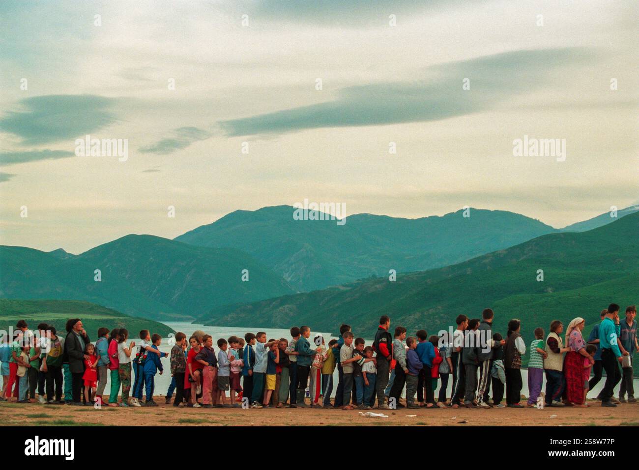 Kosovar refugees in Kukës, one of the poorest areas in Albania, as ...