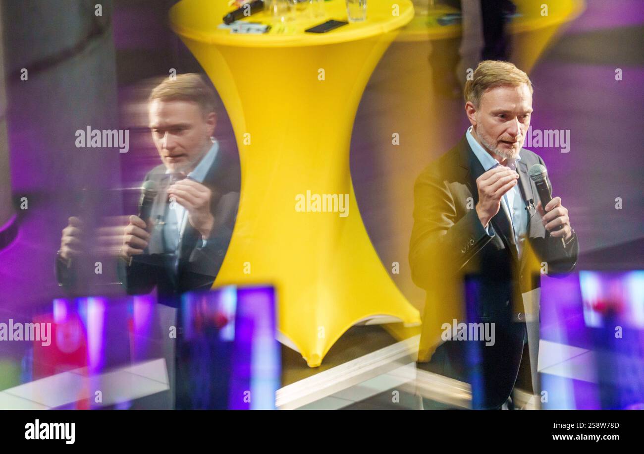 Mainz, Germany. 23rd Jan, 2025. Christian Lindner (FDP), FDP top ...