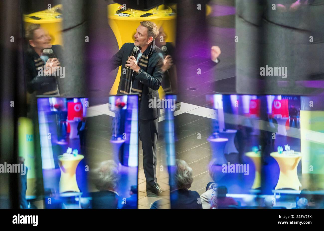 Mainz, Germany. 23rd Jan, 2025. Christian Lindner (FDP), FDP lead ...