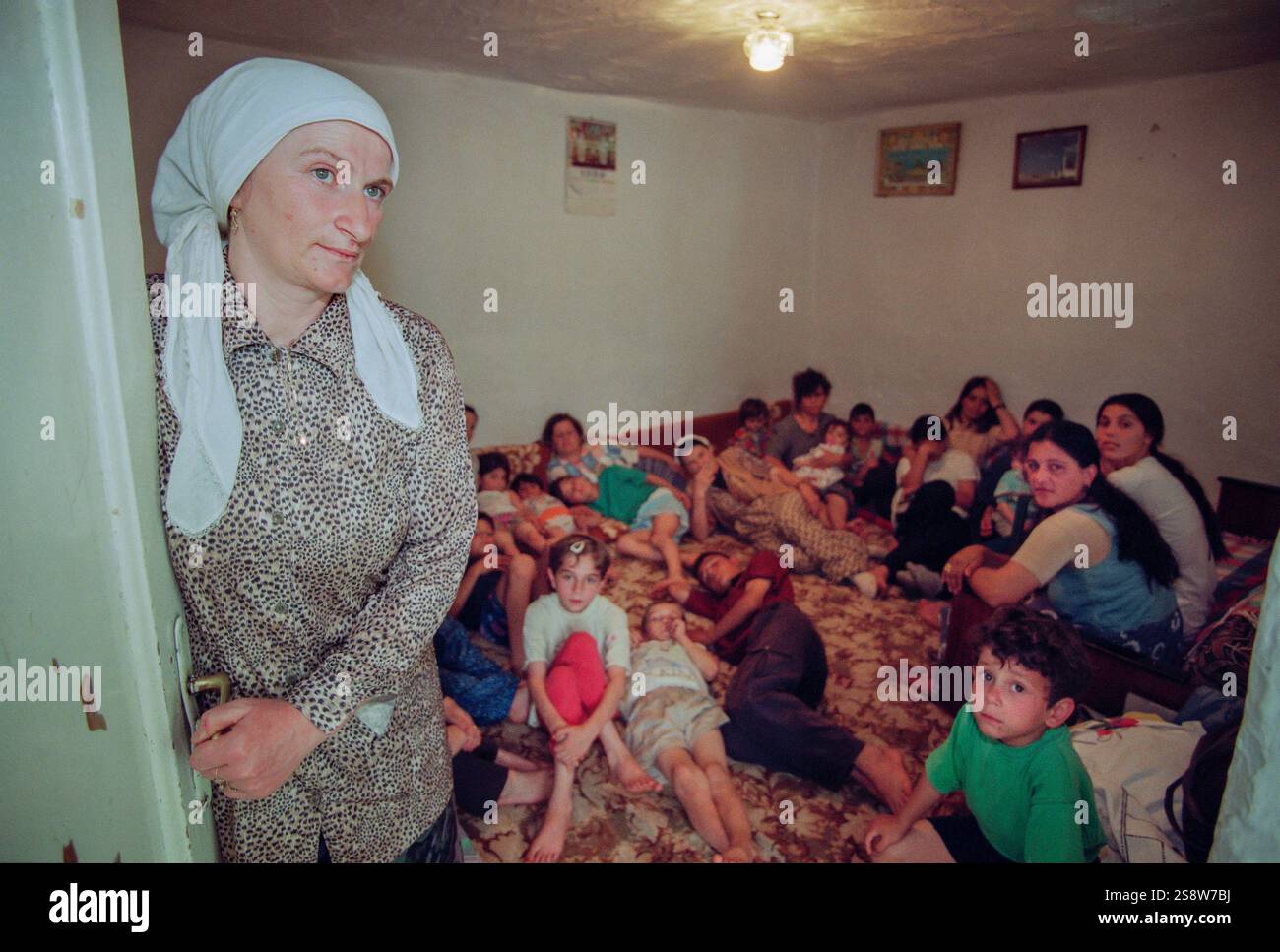 Kosovar refugees in Kukës, one of the poorest areas in Albania, as ...