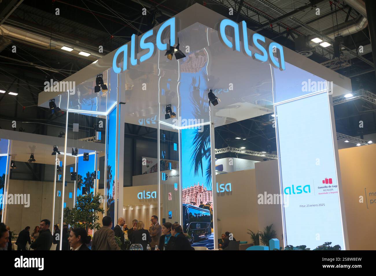 Madrid, Spain, 23th January, 2025: View of the Alsa stand during Day 2 ...