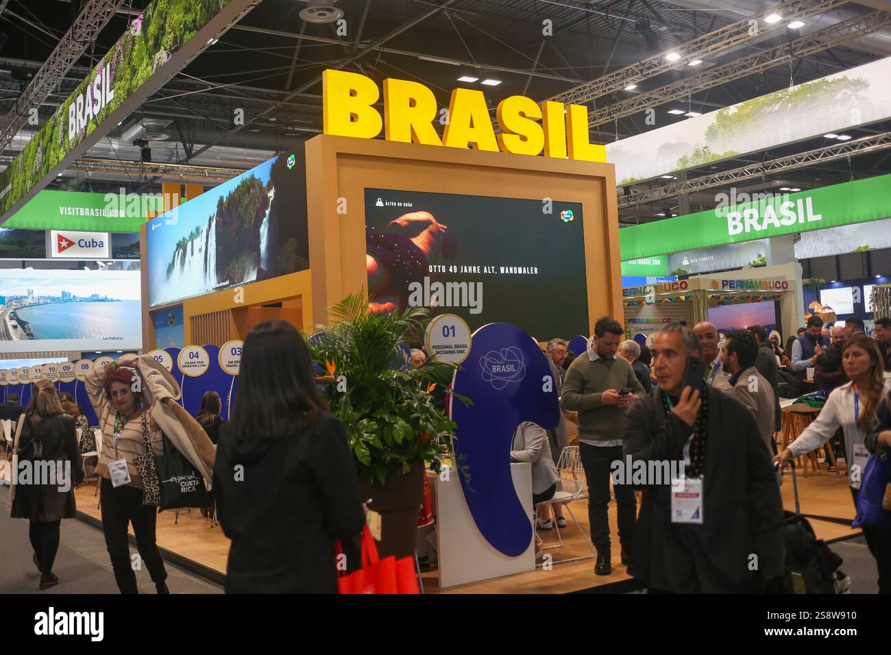 Madrid, Spain, 23th January, 2025: View of the Brazil stand during Day ...