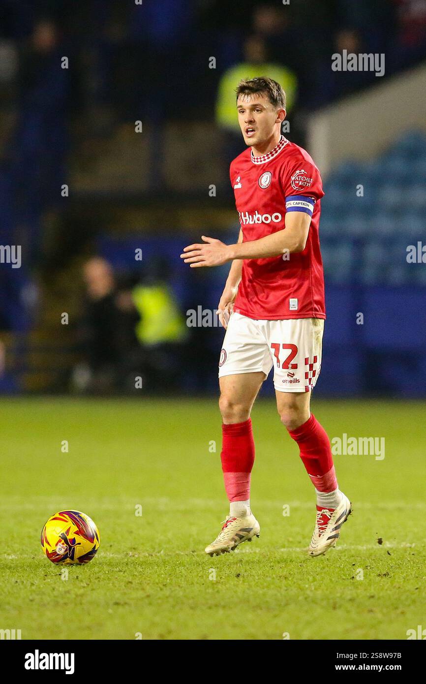 Hillsborough Stadium, Sheffield, England - 22nd January 2025 Jason Knight (12) of Bristol City ...