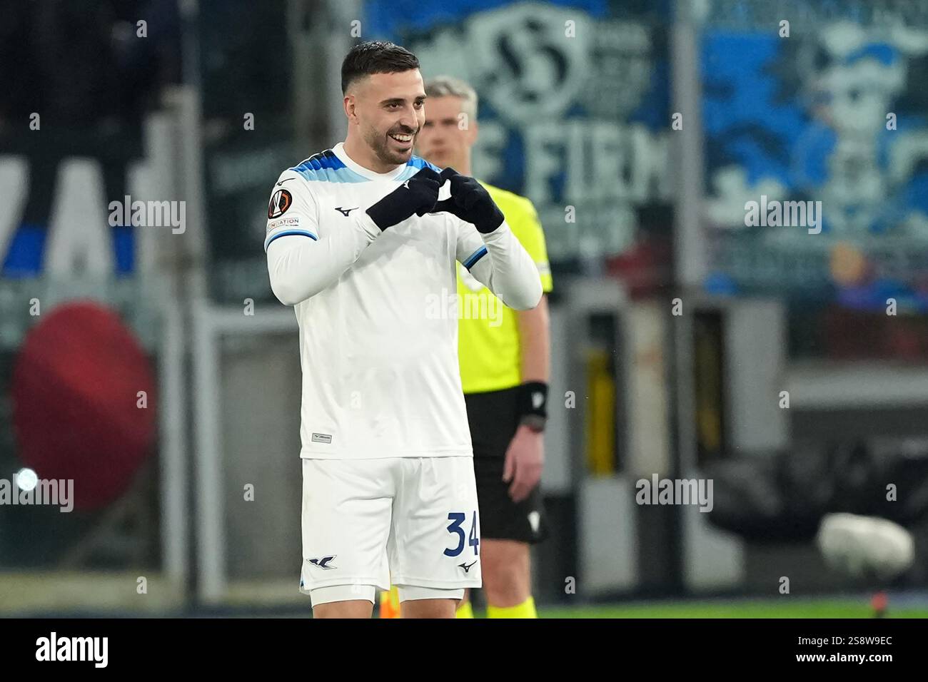 Rome, Italy. 23rd Jan, 2025. Mario Gila of SS Lazio celebrates after ...
