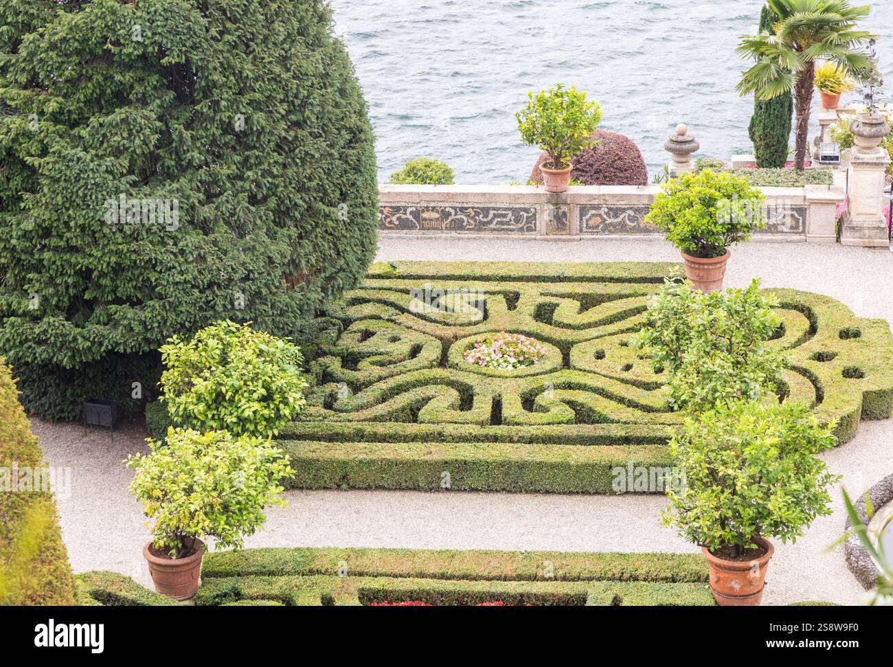 Isola Bella, Italy - 1 August 2023: baroque Italian garden on Lake ...