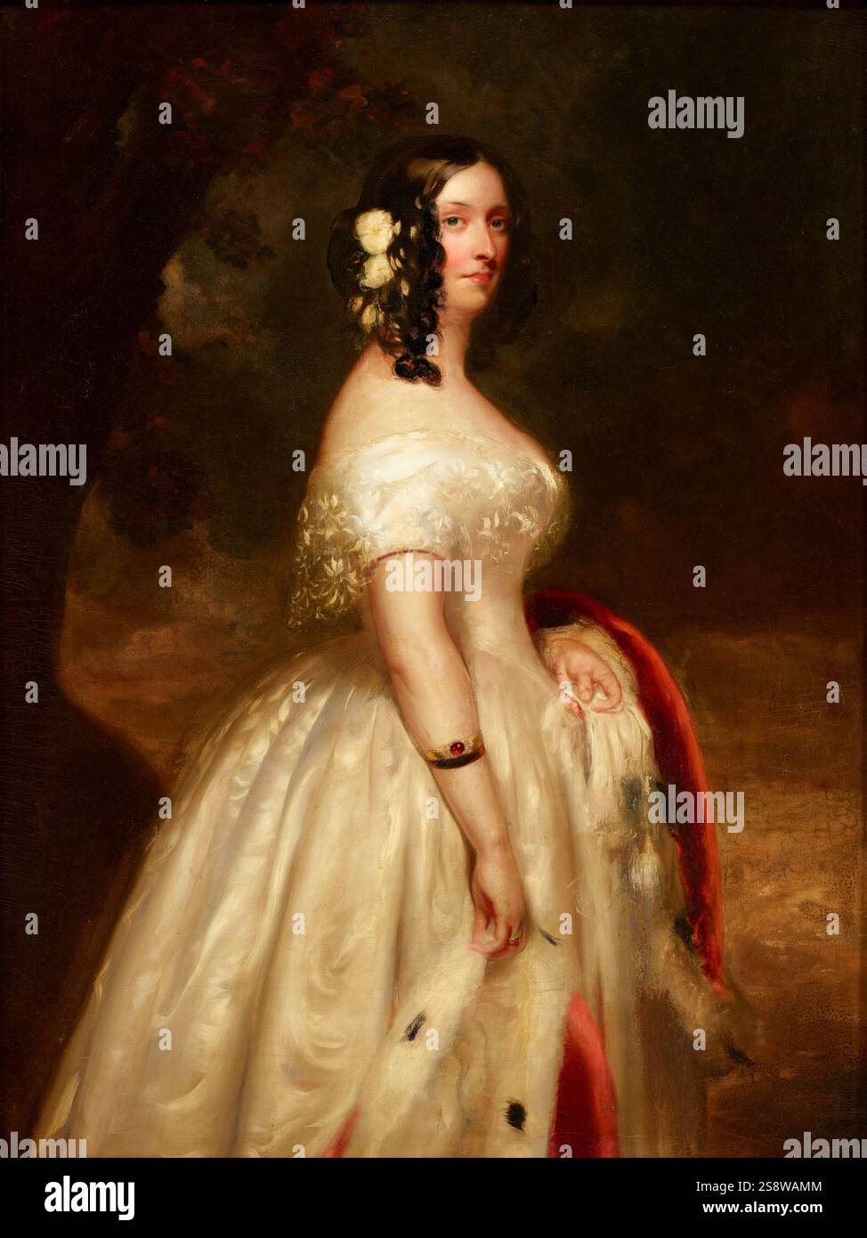 Portrait of a Lady. Francis Xavier Winterhalter. 19th century Stock ...