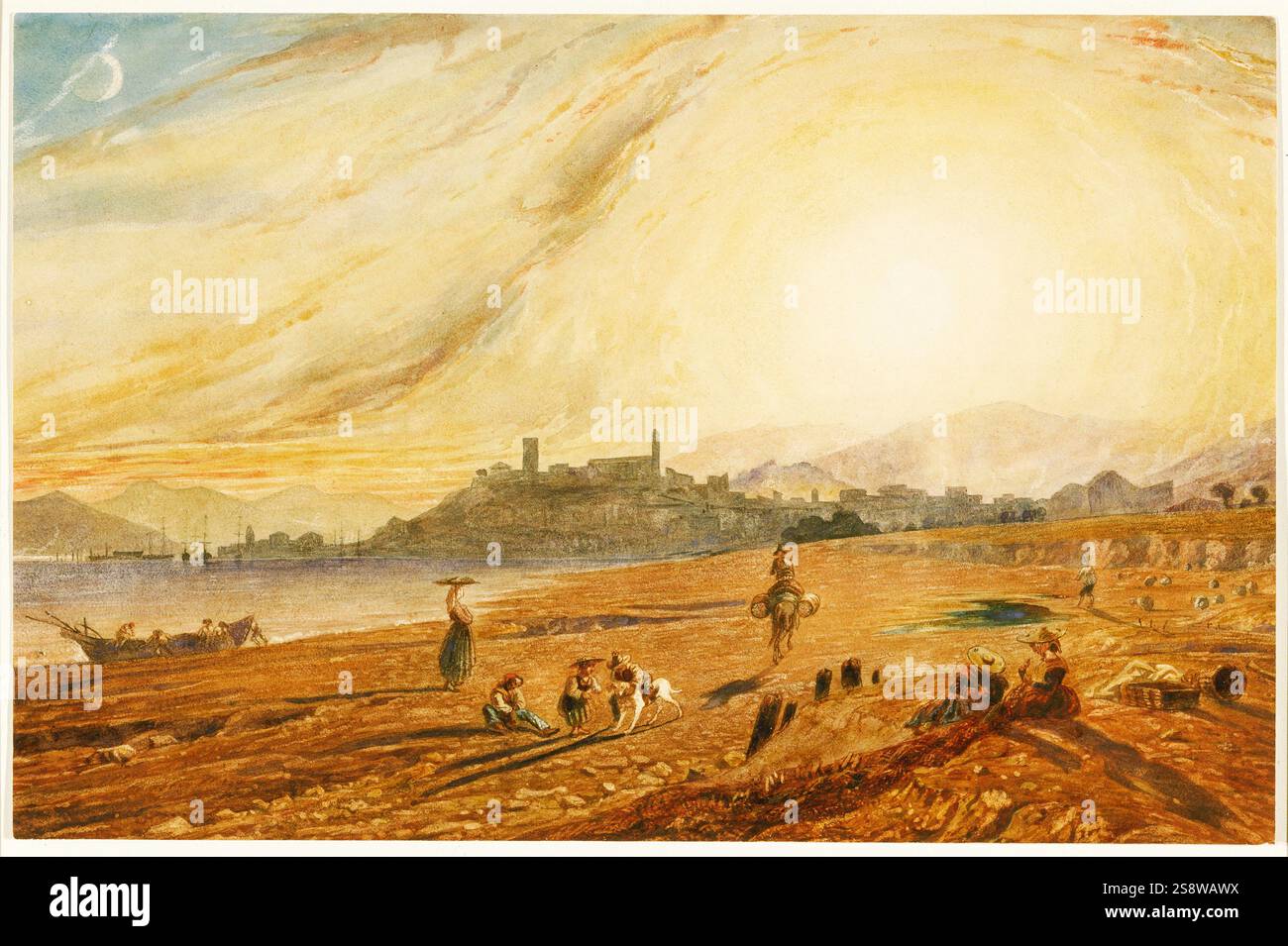 Cannes. Paul Huet. c. 1839-1840 Stock Photo - Alamy