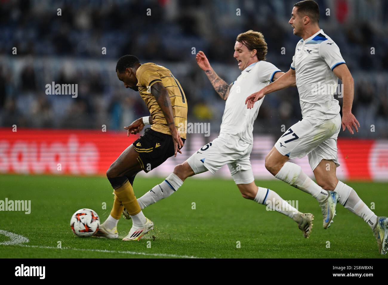 Sheraldo Becker of Real Sociedad participates in the UEFA Europa League ...