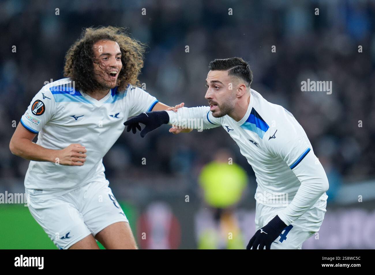 Rome, Italy. 23rd Jan, 2025. Mario Gila of SS Lazio celebrates with ...