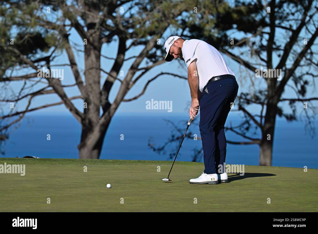 San Diego, USA. 23rd Jan, 2025. January 23, 2025: Shane Lowry putts on ...