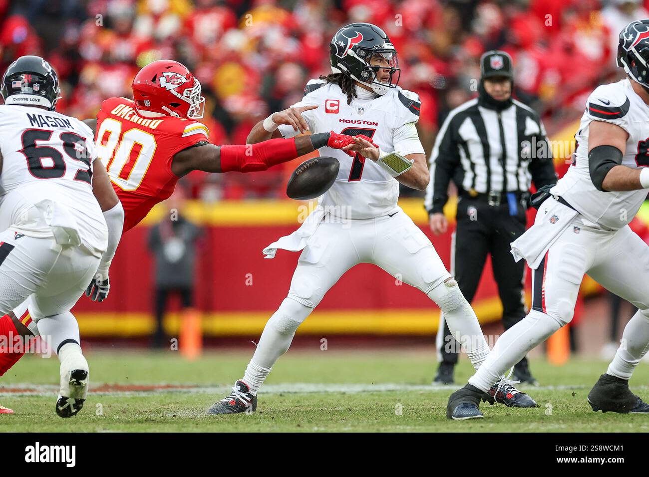 January 18, 2025: Kansas City Chiefs defensive end Charles Omenihu (90 ...
