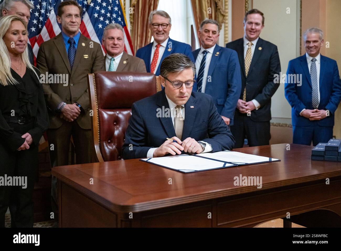 Washington, United States. 23rd Jan, 2025. Speaker of the House Mike ...