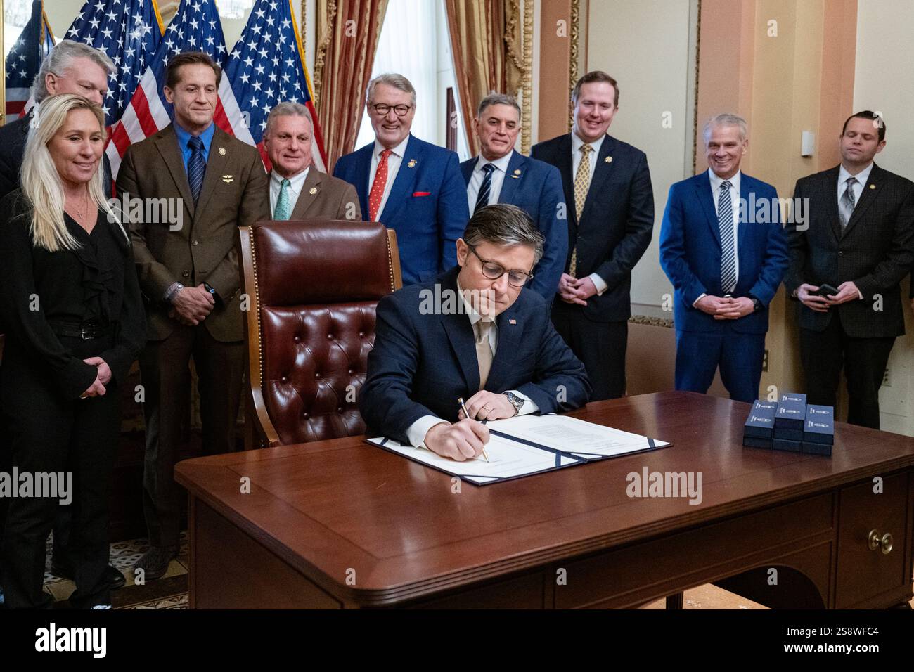Washington, United States. 23rd Jan, 2025. Speaker of the House Mike ...