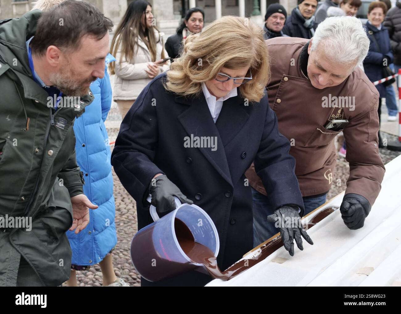 Bergamo, Italy. 23rd Jan, 2025. The mayor of Bergamo Daniela Carnevali ...