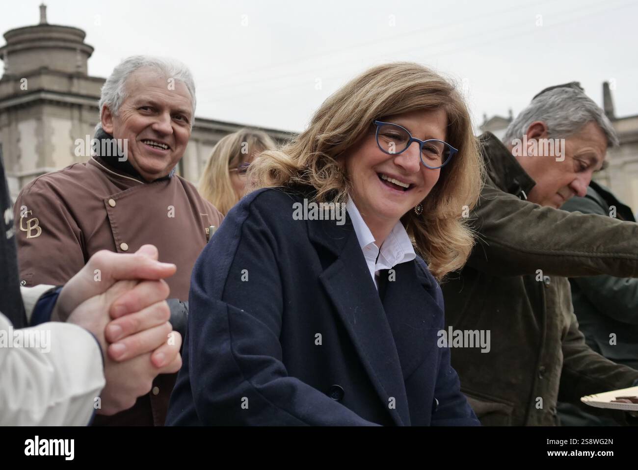 Bergamo, Italy. 23rd Jan, 2025. The mayor of Bergamo Daniela Carnevali ...