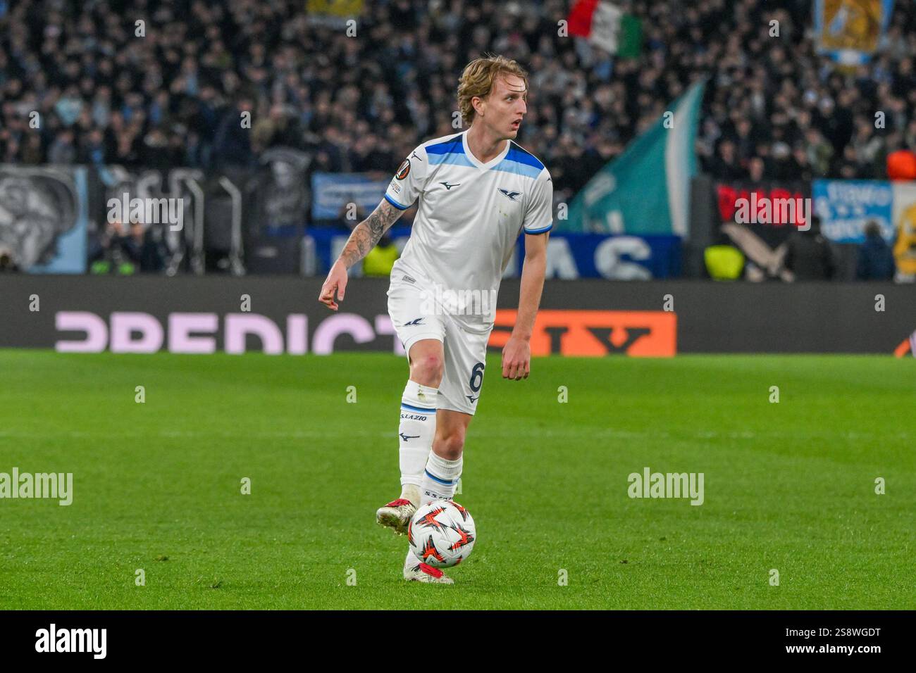 Rome, Italy. 23rd Jan, 2025. Nicolò Rovella of SS Lazio in action during the UEFA Europa League ...