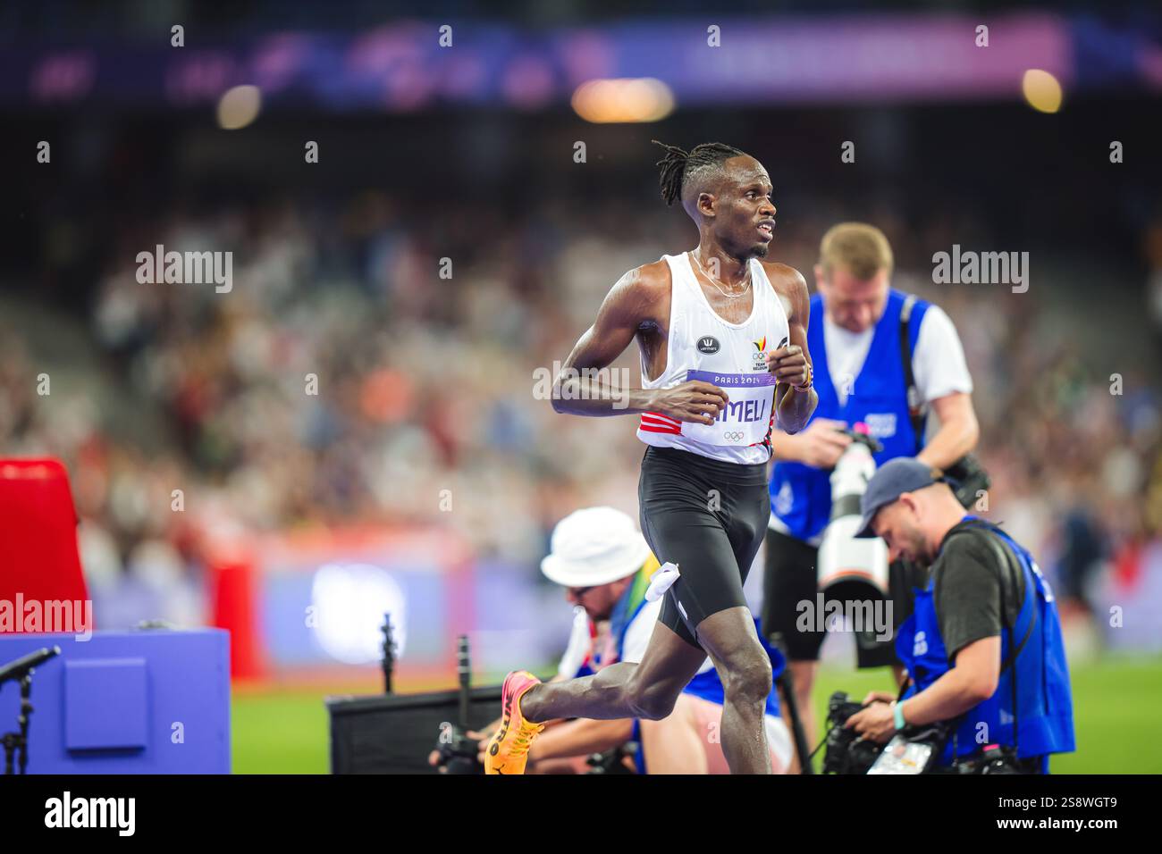 Isaac Kimeli participating in the 10.000 meters at the Paris 2024 ...