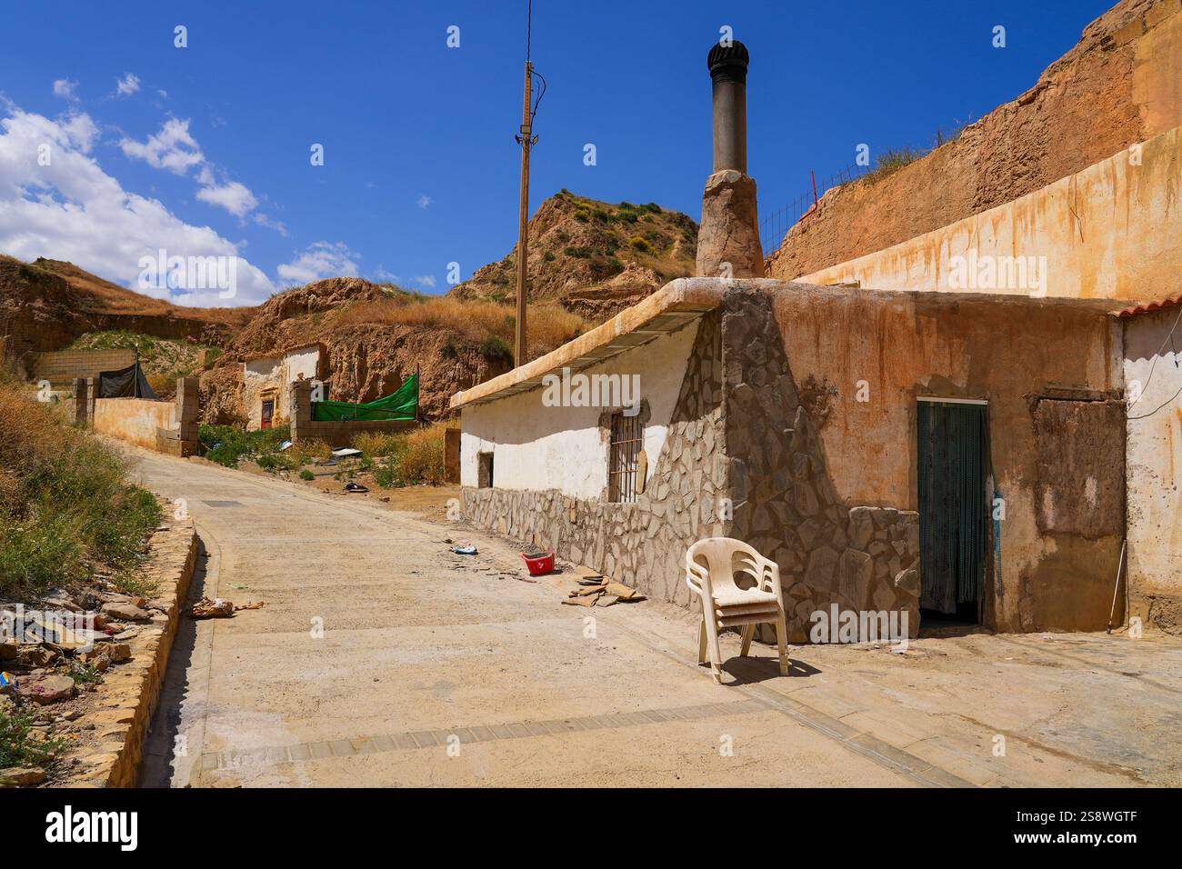 Troglodyte cave-house in Guadix, Andalucia, in the south of Spain ...