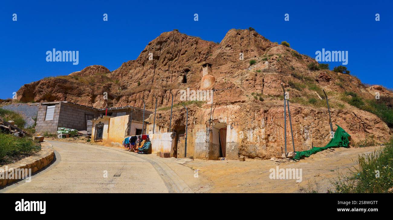 Troglodyte cave-house in Guadix, Andalucia, in the south of Spain ...
