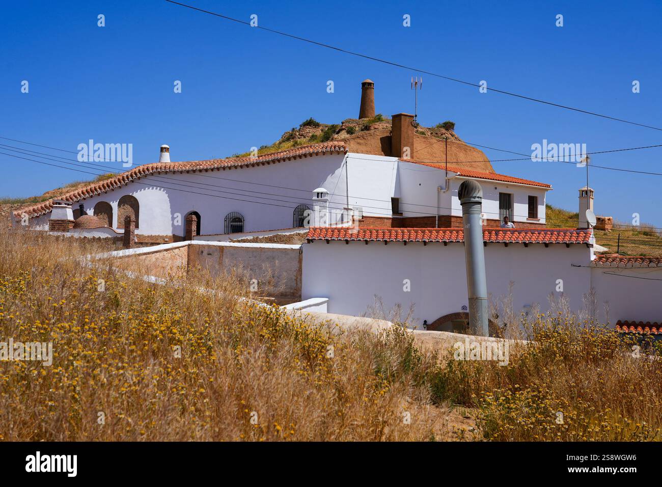Troglodyte cave-house in Guadix, Andalucia, in the south of Spain ...