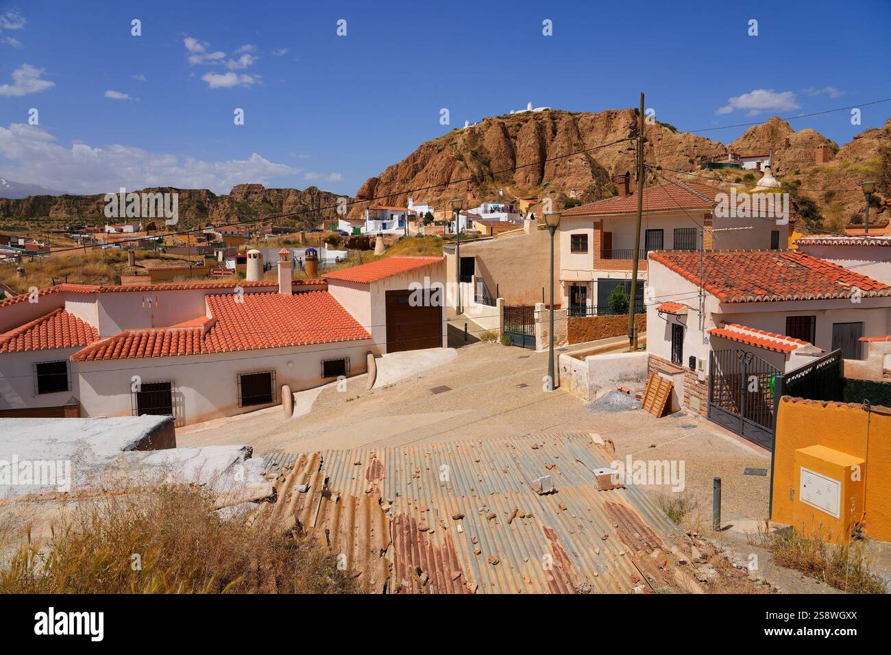 Troglodyte cave-houses in Guadix, Andalucia, in the south of Spain ...