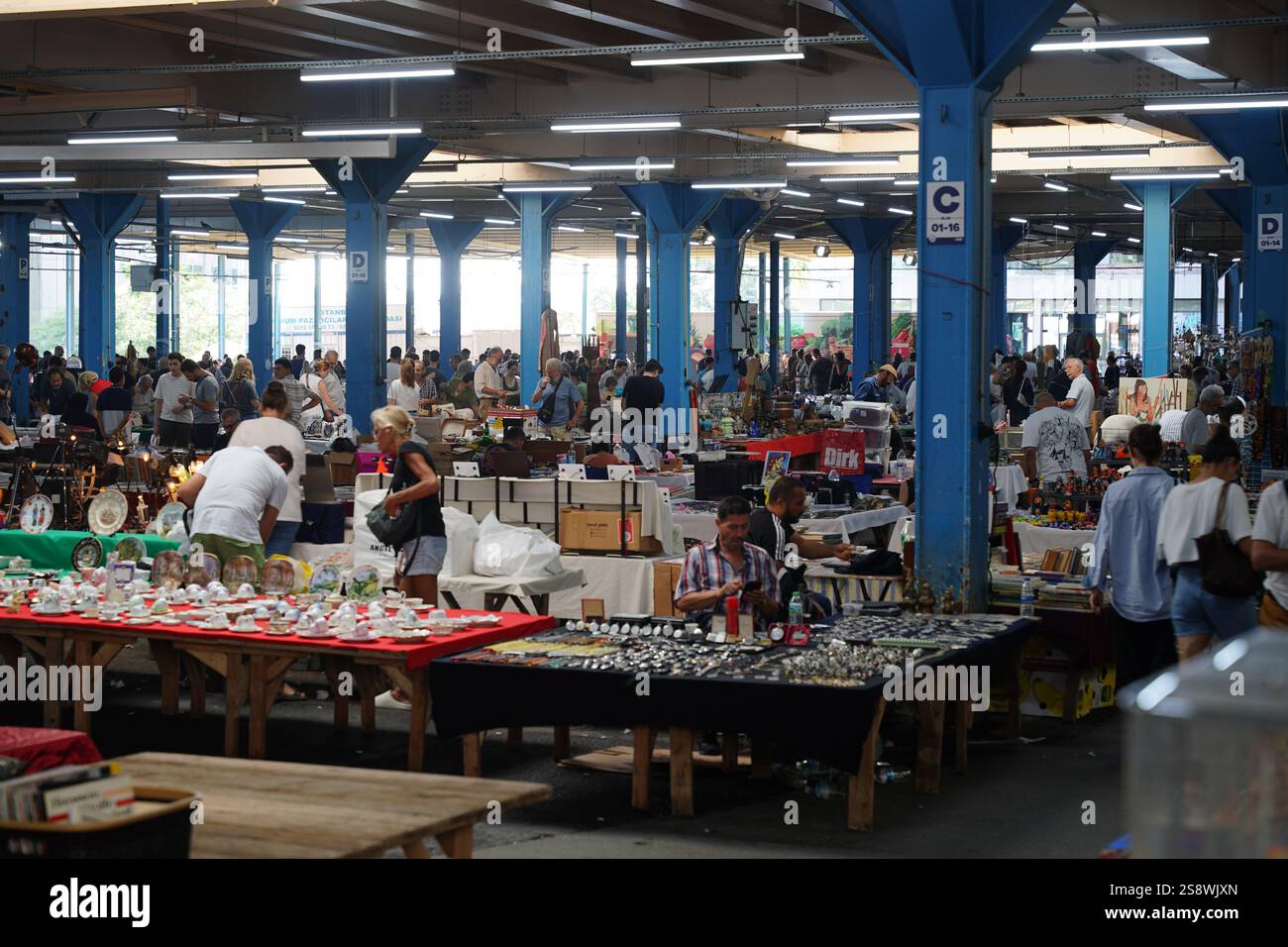 ISTANBUL, TURKIYE - AUGUST 04, 2024: Ferikoy Flea Market in Istanbul ...