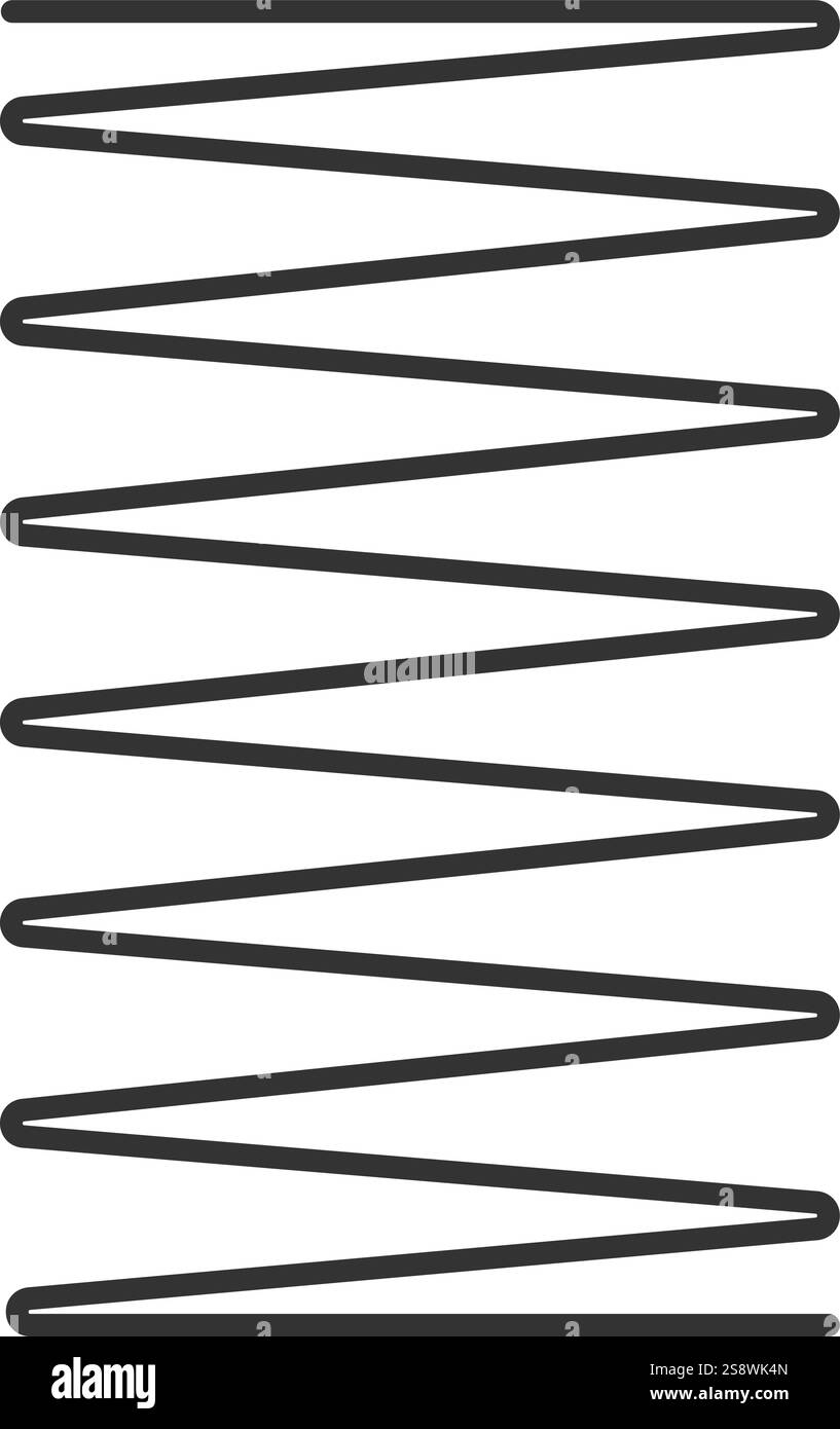 Close up of a metal spiral spring, showcasing its metallic coils, wire ...