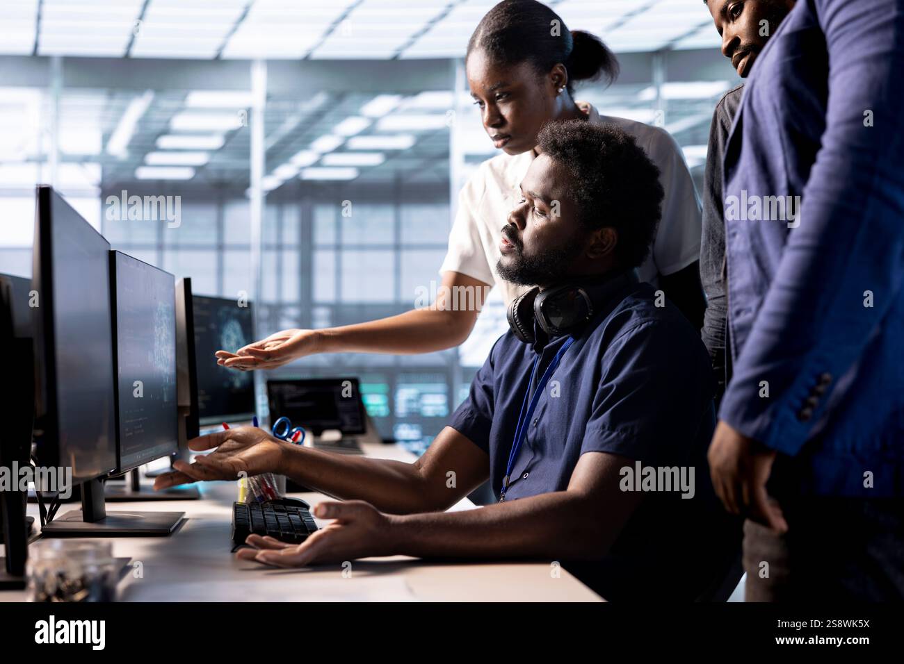 Team Of Data Center Programmers Using Programming Languages To