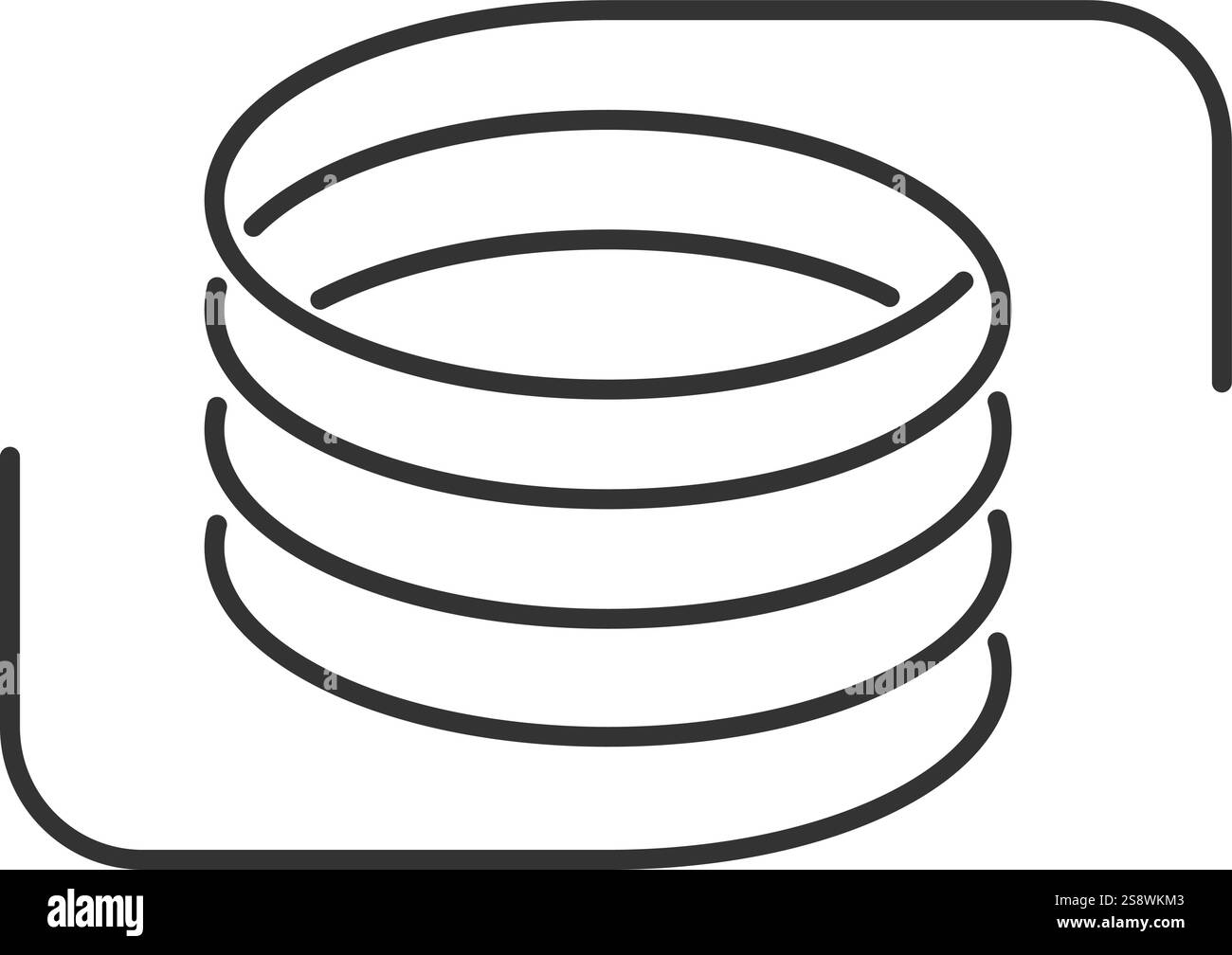 Metallic coils forming a motor machine spiral sign, wire springs and ...