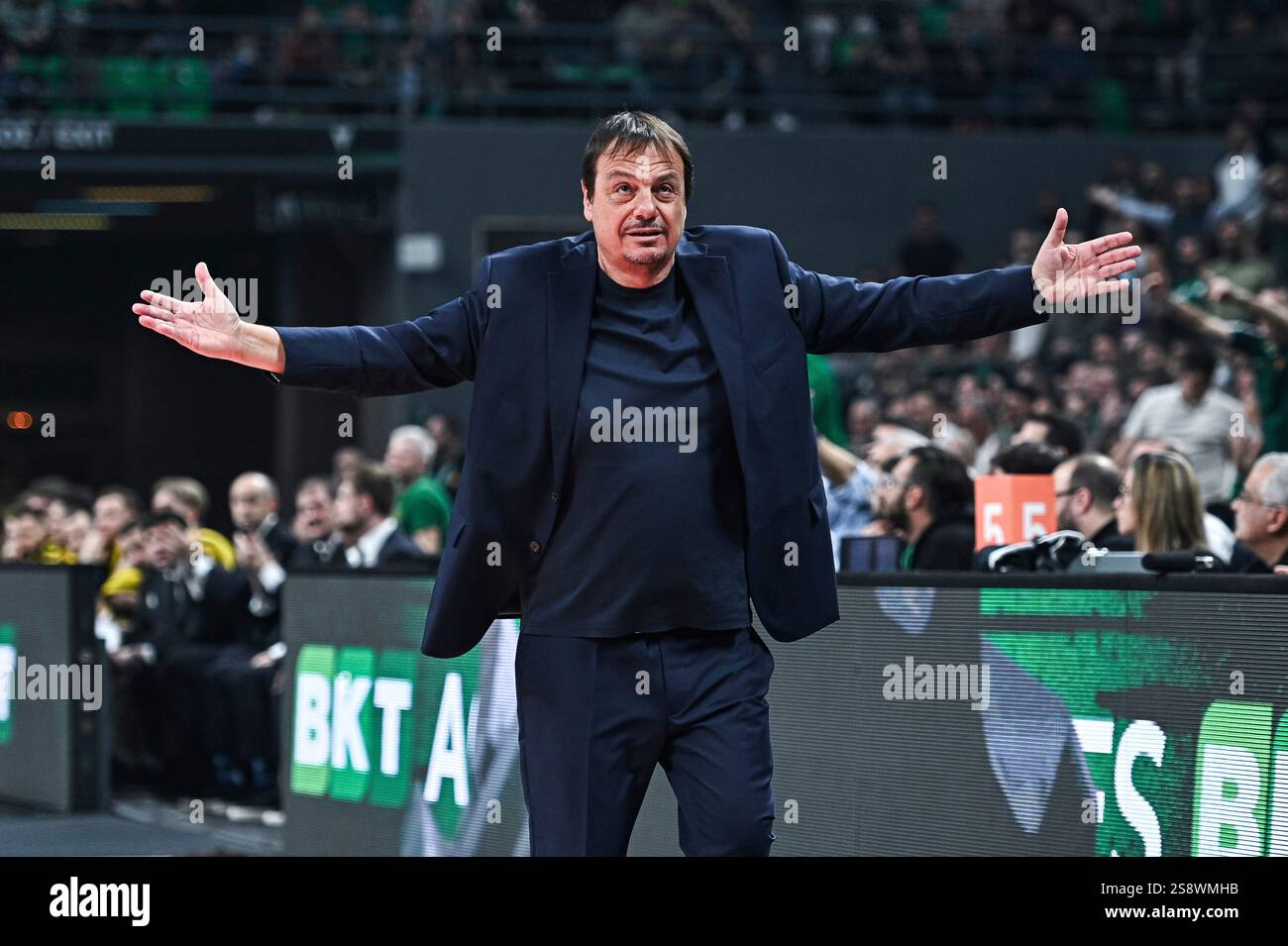 Athens, Greece. 23rd Jan, 2025. Head Coach Ergin Ataman of ...