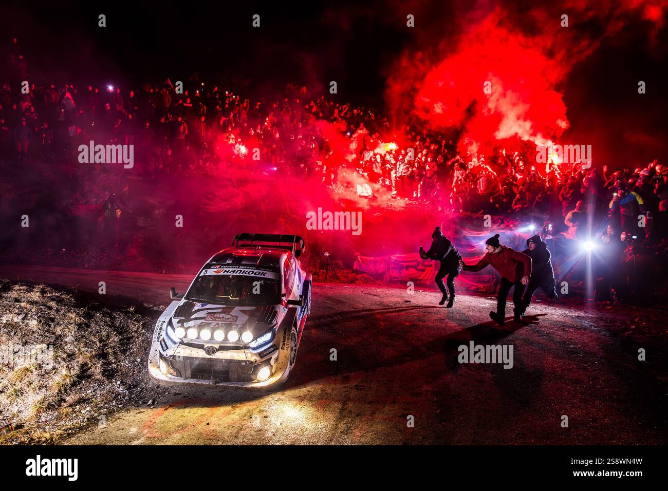 05 PAJARI Sami, MALKONEN Enni, Toyota GR Yaris Rally1, action during ...
