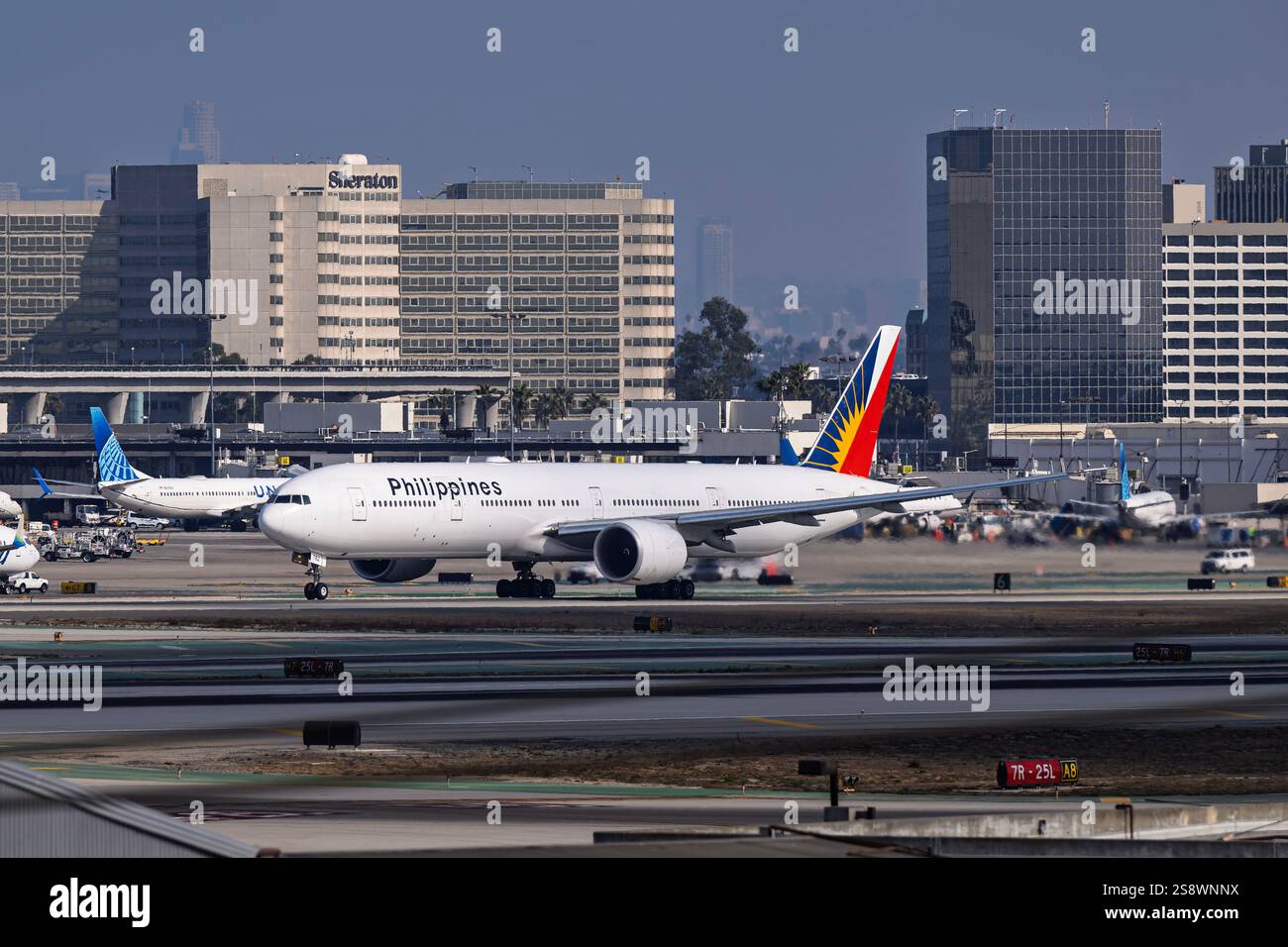 Los Angeles Intl. Airport 1-18-2025 Inglewood, CA USA Philippines Airlines Boeing 777-300ER RP ...