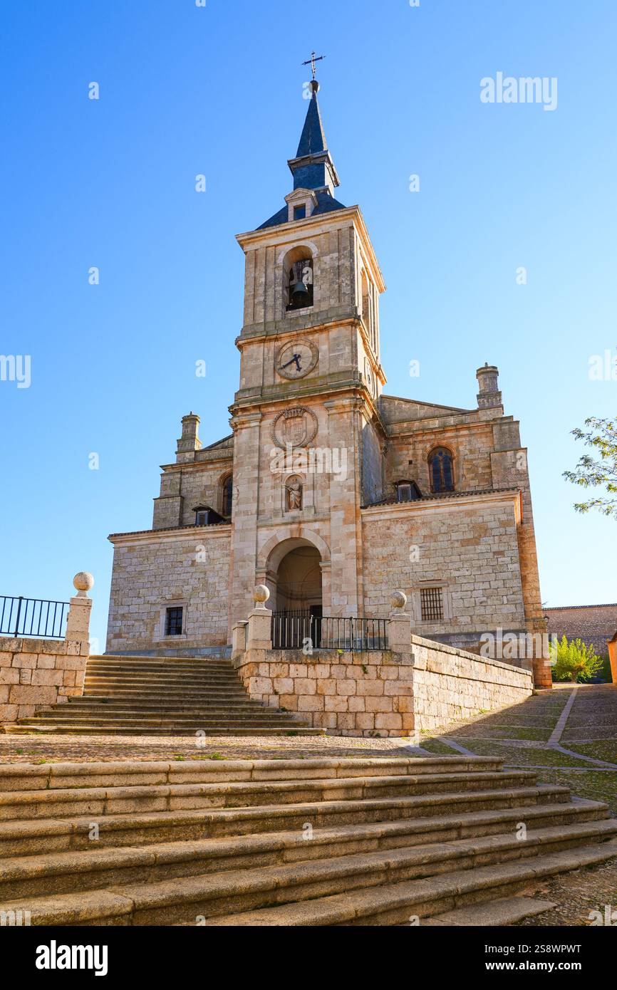 Facade of the collegiate church of Saint Peter the Apostle in Lerma, a ...