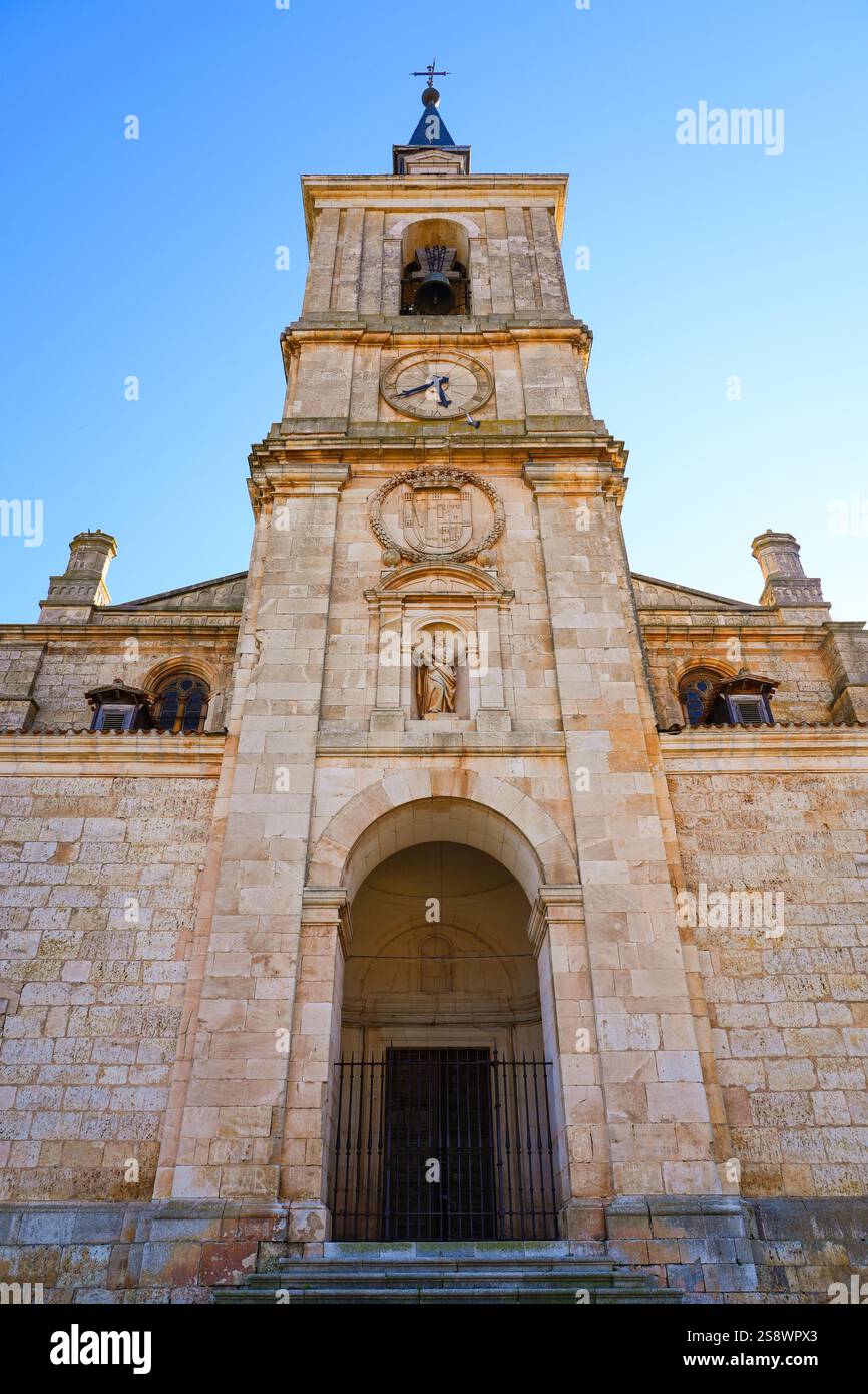 Facade of the collegiate church of Saint Peter the Apostle in Lerma, a ...