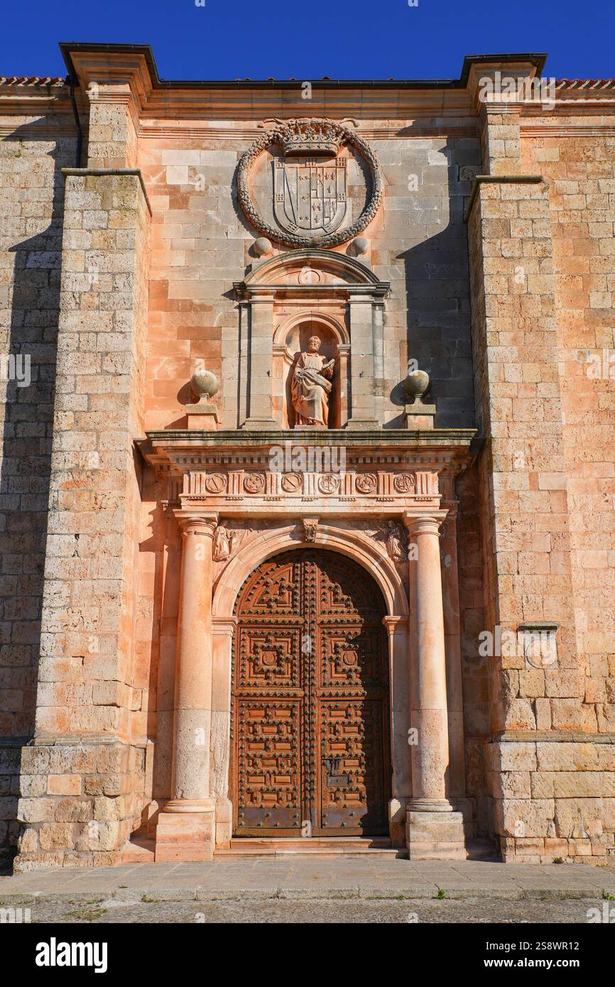 Portal of the Collegiate Church of Saint Peter the Apostle in Lerma, a ...