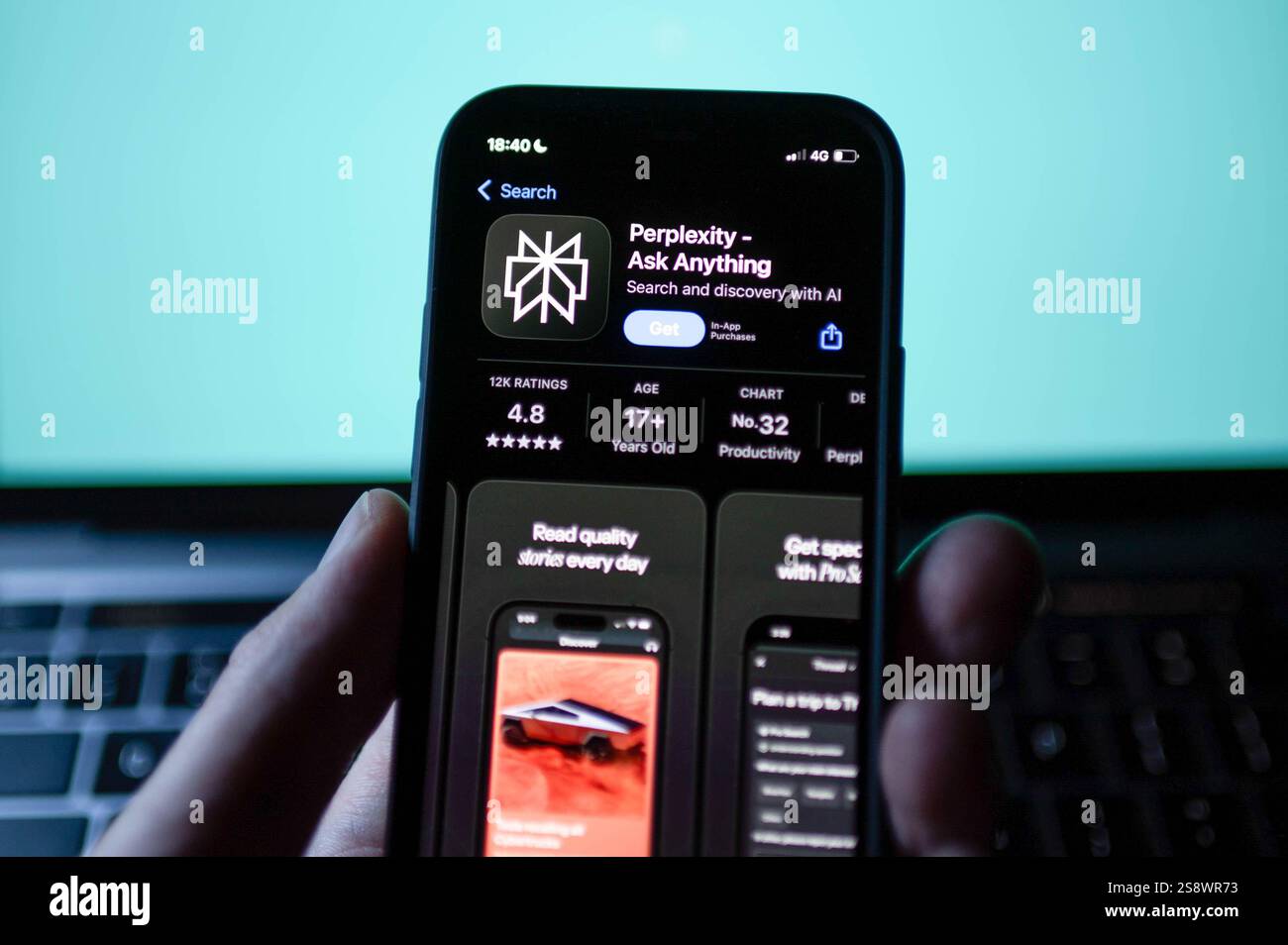 In this photo illustration, the Perplexity AI app is seen displayed on ...