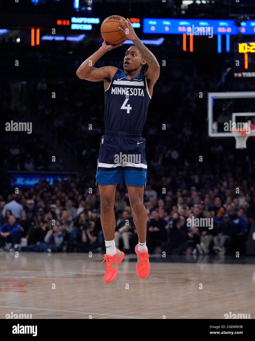 Minnesota Timberwolves' Rob Dillingham (4) during the first half of an ...