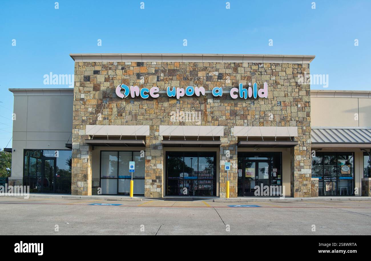 Houston, Texas USA 06-23-2024: Once Upon a Child childrens used second ...