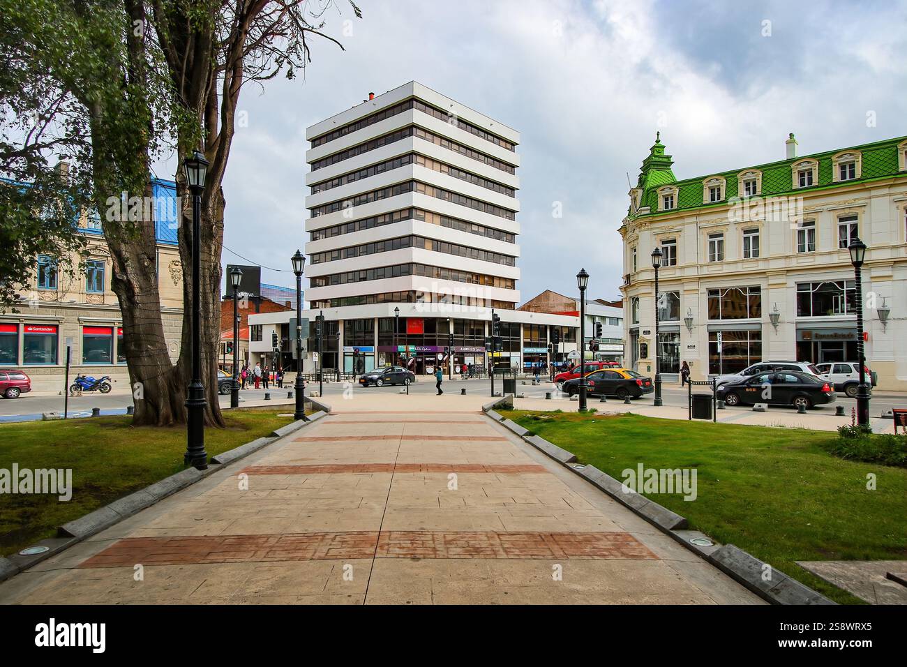 Office building next to the Main Square of Punta Arenas, the ...