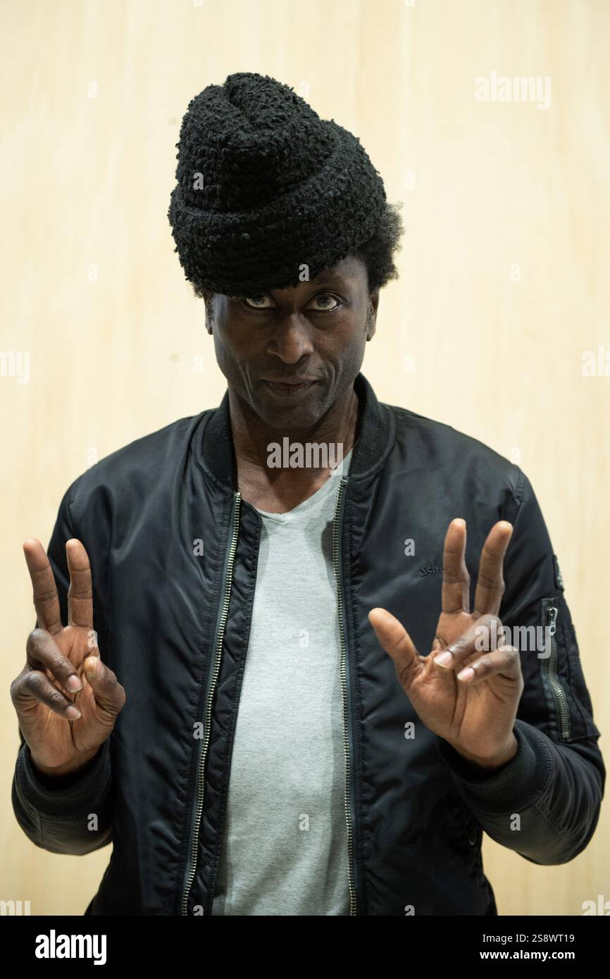 Paris, France. 23rd Jan, 2025. Keziah Jones visiting the SPHERE Paris Fashion Week at the Palais ...