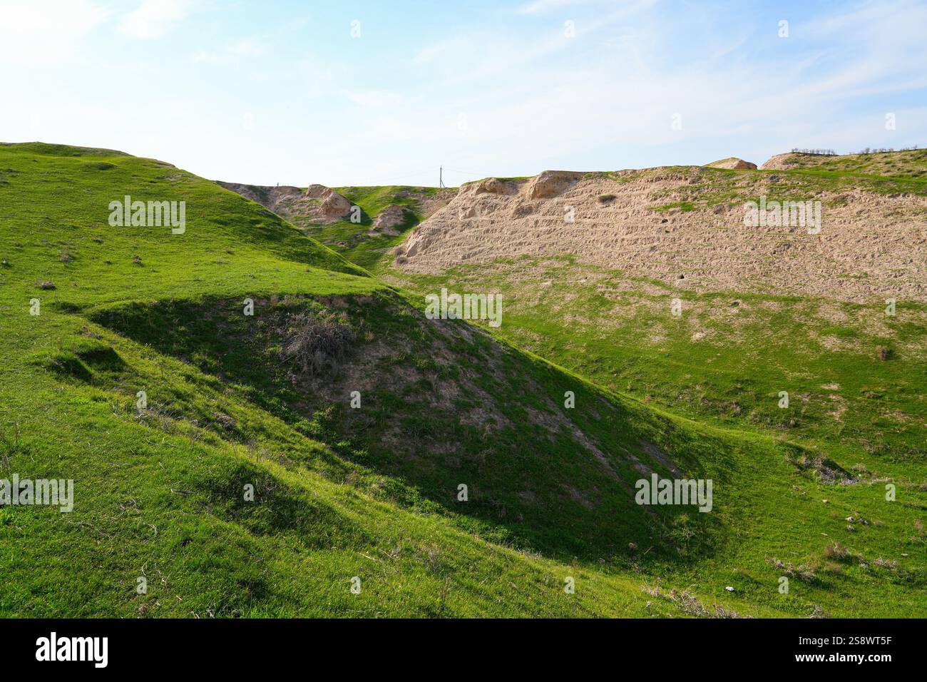 Afrasiyab (Afrosiyob) ancient settlement in ruins in Samarkand ...
