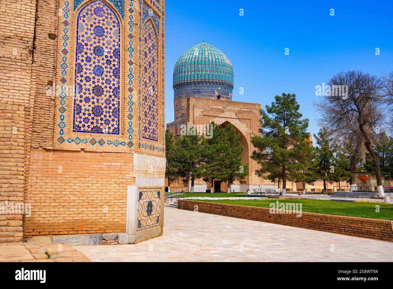 Bibi-Khanym Mosque in Samarkand, Uzbekistan, Central Asia - Built in ...