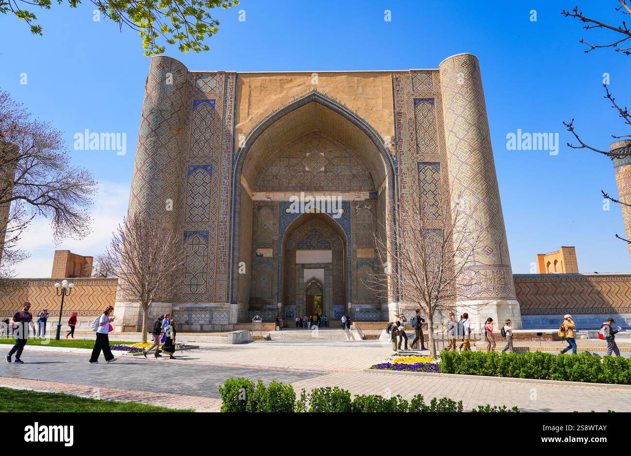 Bibi-Khanym Mosque in Samarkand, Uzbekistan, Central Asia - Built in ...