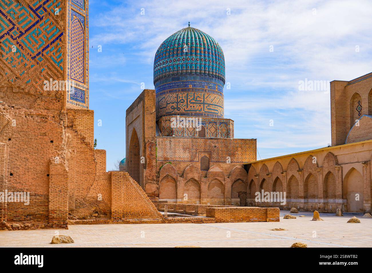 Bibi-Khanym Mosque in Samarkand, Uzbekistan, Central Asia - Built in ...
