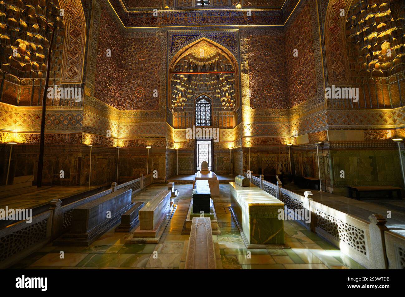 Gur-e-Amir or Amir Temur (Tamerlane) Mausoleum in Samarkand, Uzbekistan ...