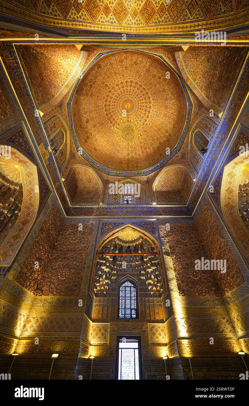 Gur-e-Amir or Amir Temur (Tamerlane) Mausoleum in Samarkand, Uzbekistan ...