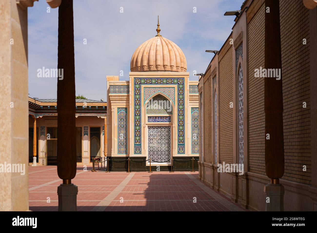 Courtyard of the Mausoleum of Islam Karimov in Samarkand, Uzbekistan ...