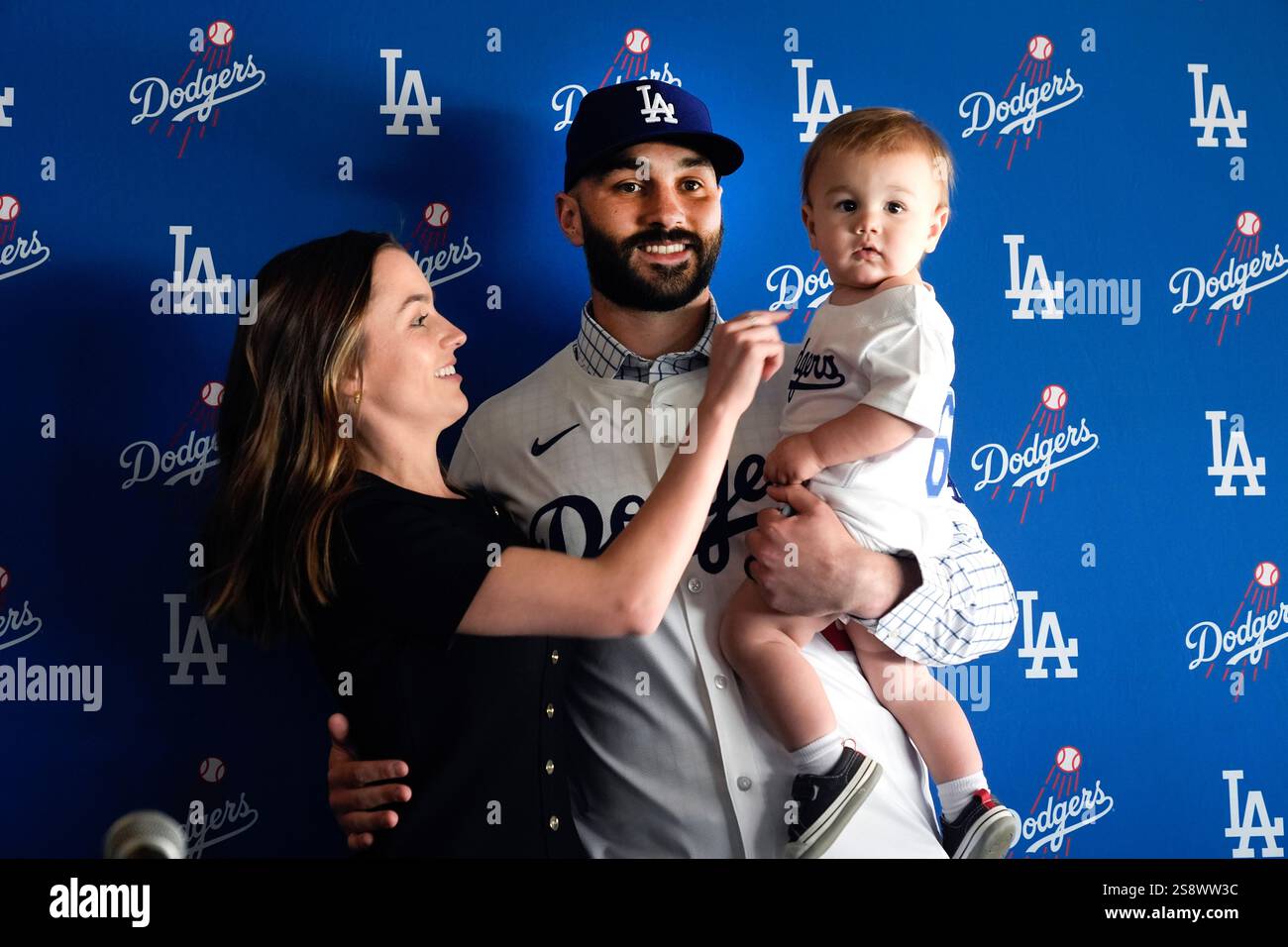 New Los Angeles Dodger Tanner Scott is joined by his wife Maddie and ...